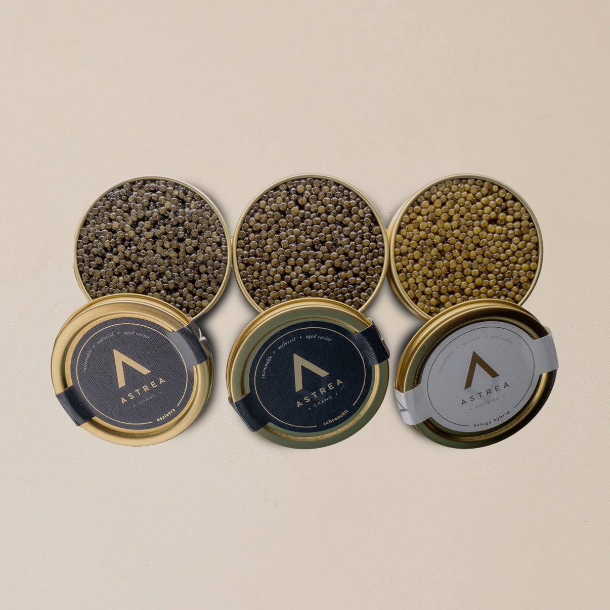 Order 3-Species Caviar Starter Set Online - Astrea Caviar
